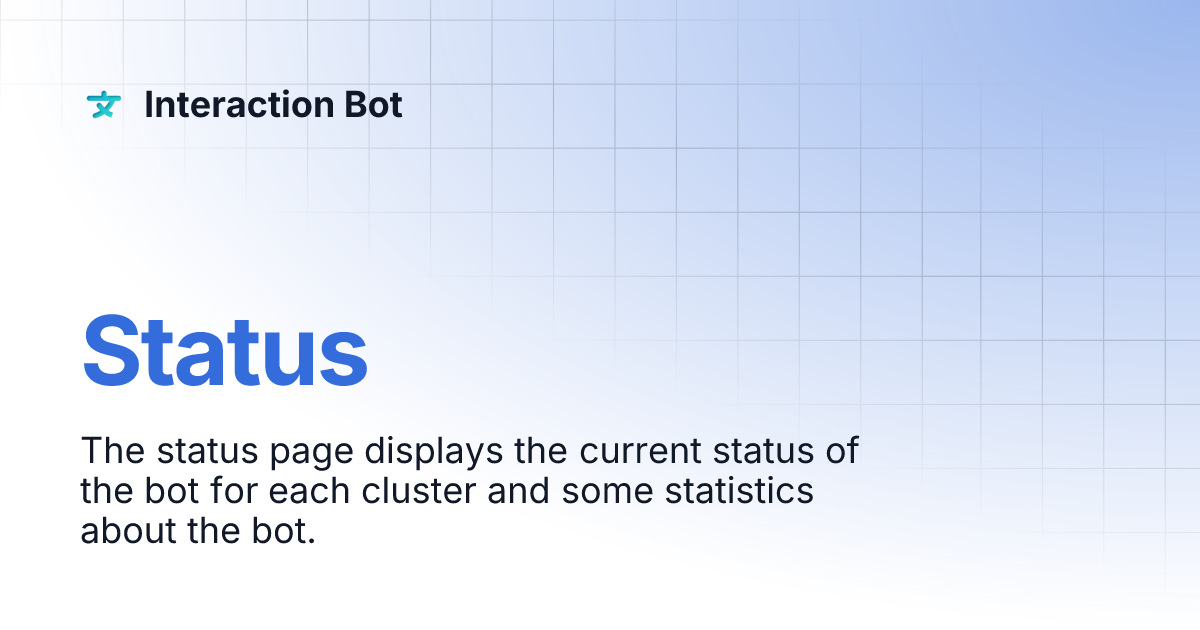 Status | Interaction Bot